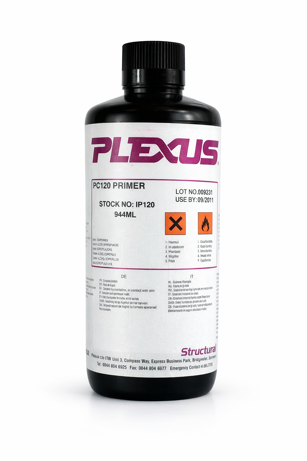 ITW Plexus PC-120 Metal Primer 900ml Metal Primer for MMA
