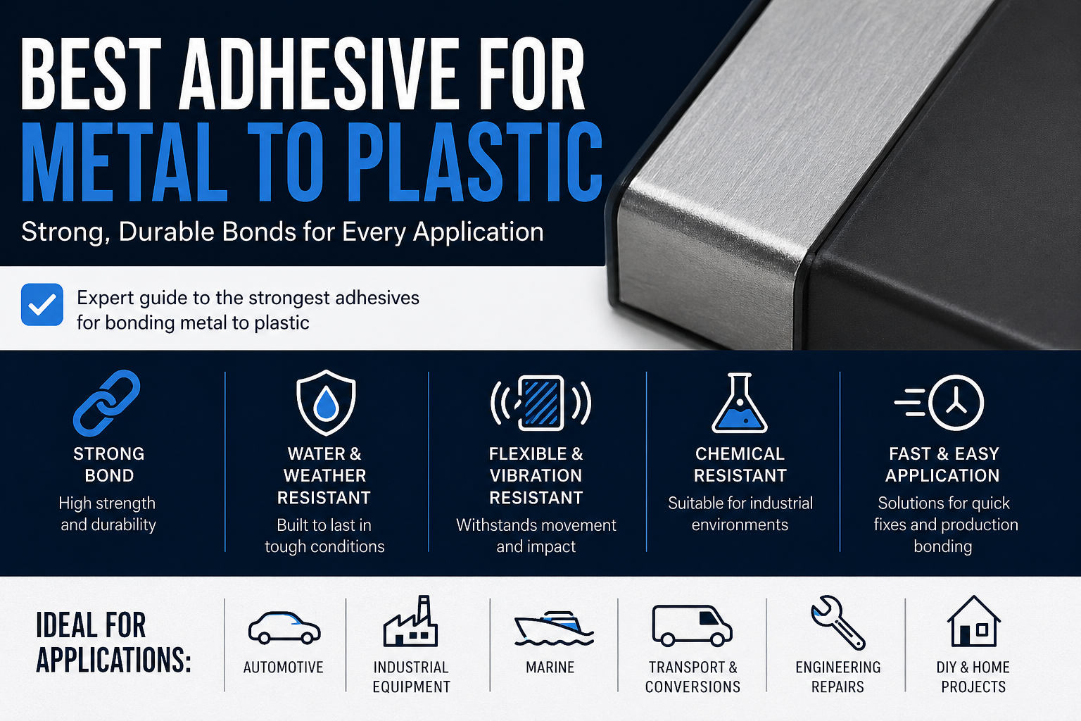 Best Adhesive for Metal to Plastic (UK) | Strongest Options